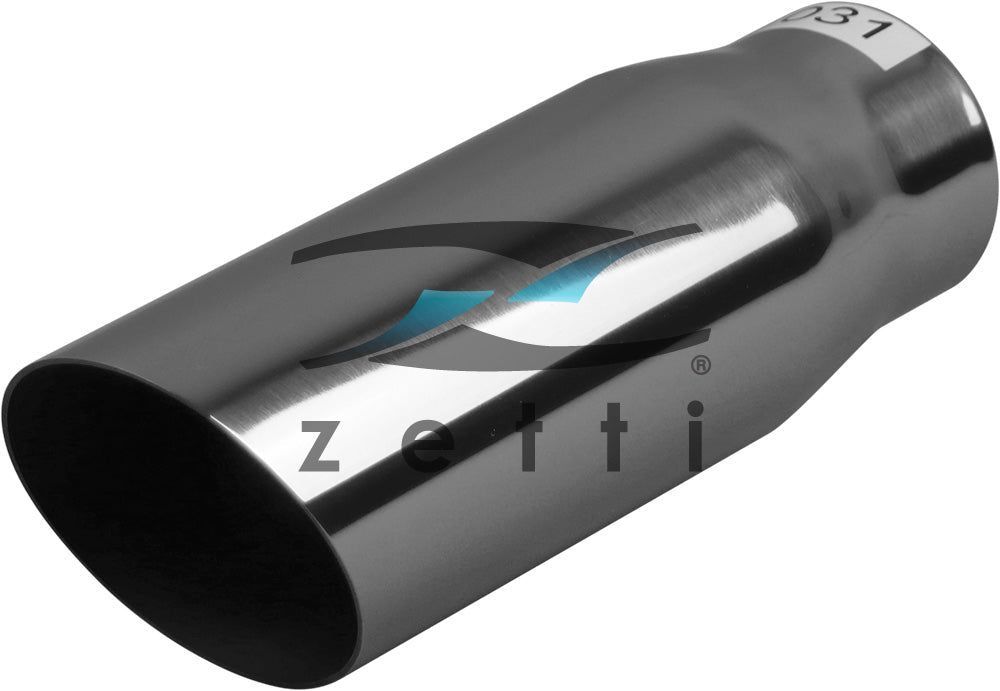 Exhaust Tip - 1 3/4" Inch (In) 2 1/2" Inch (Out) 200mm Long (Angle Cut